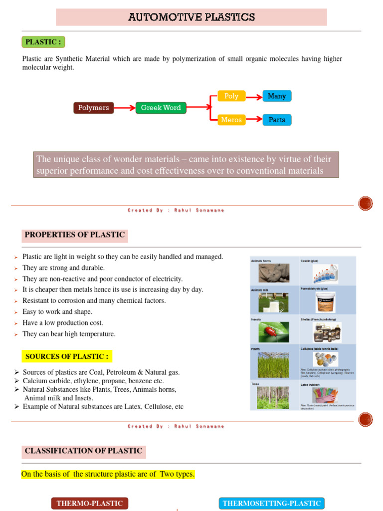 Automotive Plastics Application | PDF | Plastic | Polymers