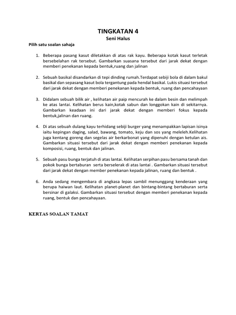 Soalan PSV Tingkatan 4 | PDF