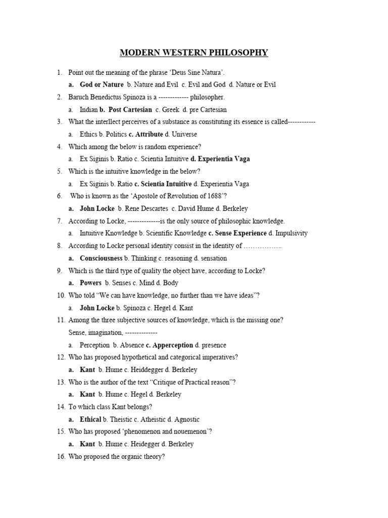 Modern Western Philosophy1 | PDF | Reason | Rationalism