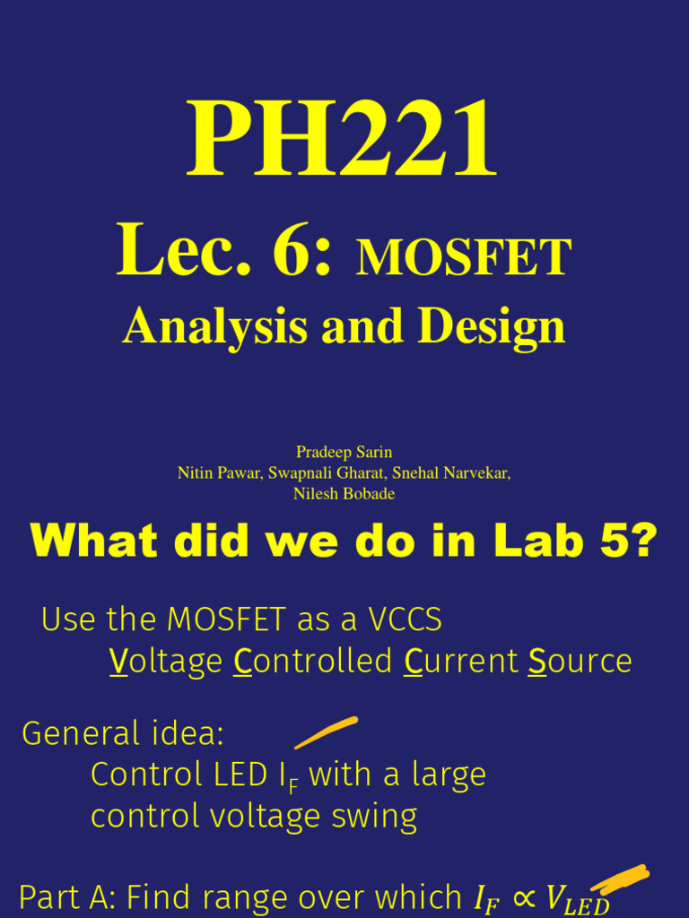 PH221 06 MOSFET Analysis | PDF | Mosfet | Electrical Engineering