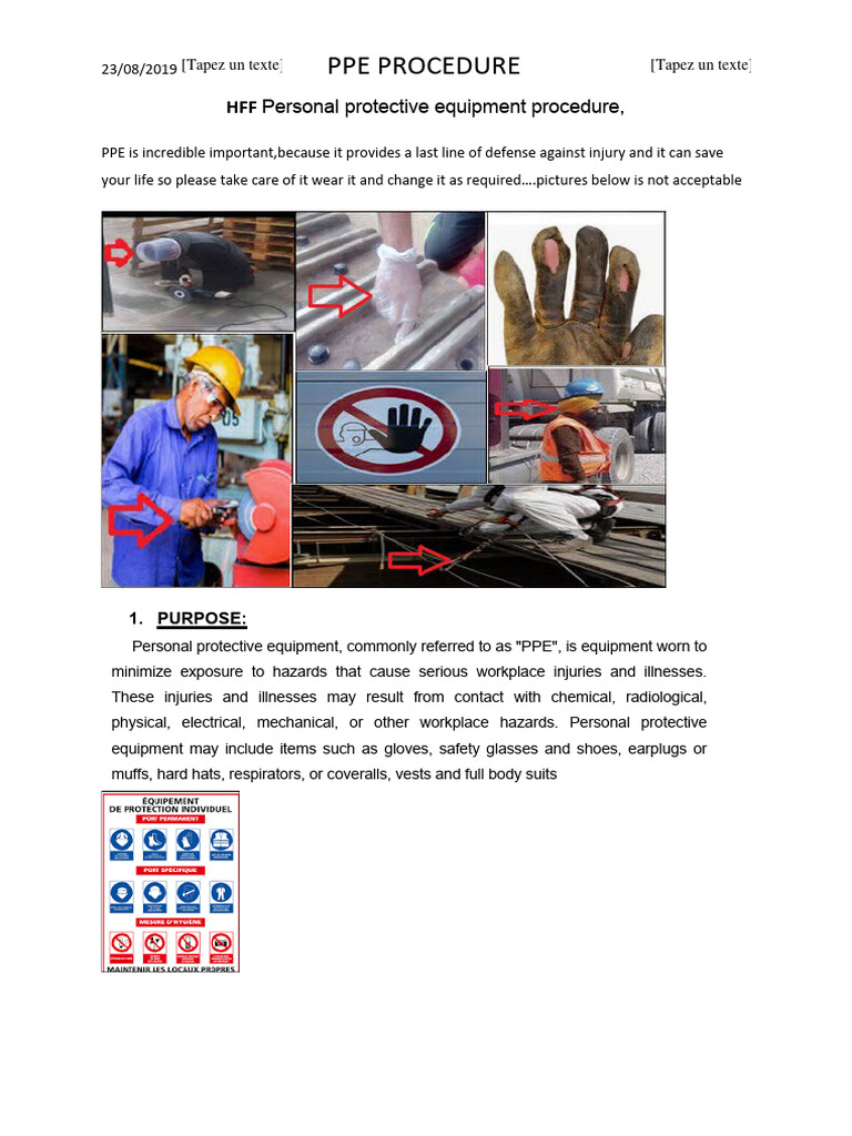 Personal Protective Equipment Procedure | PDF | Personal Protective Equipment | Hazards