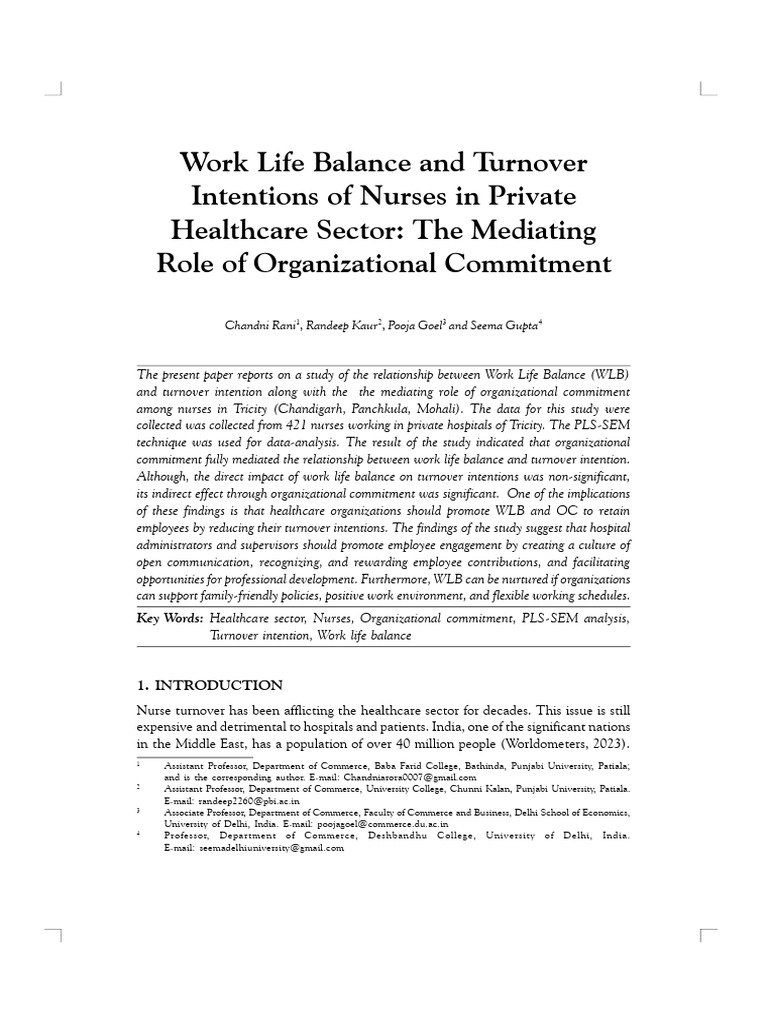 Work_Life_Balance_and_Turnover | Download Free PDF | Turnover ...