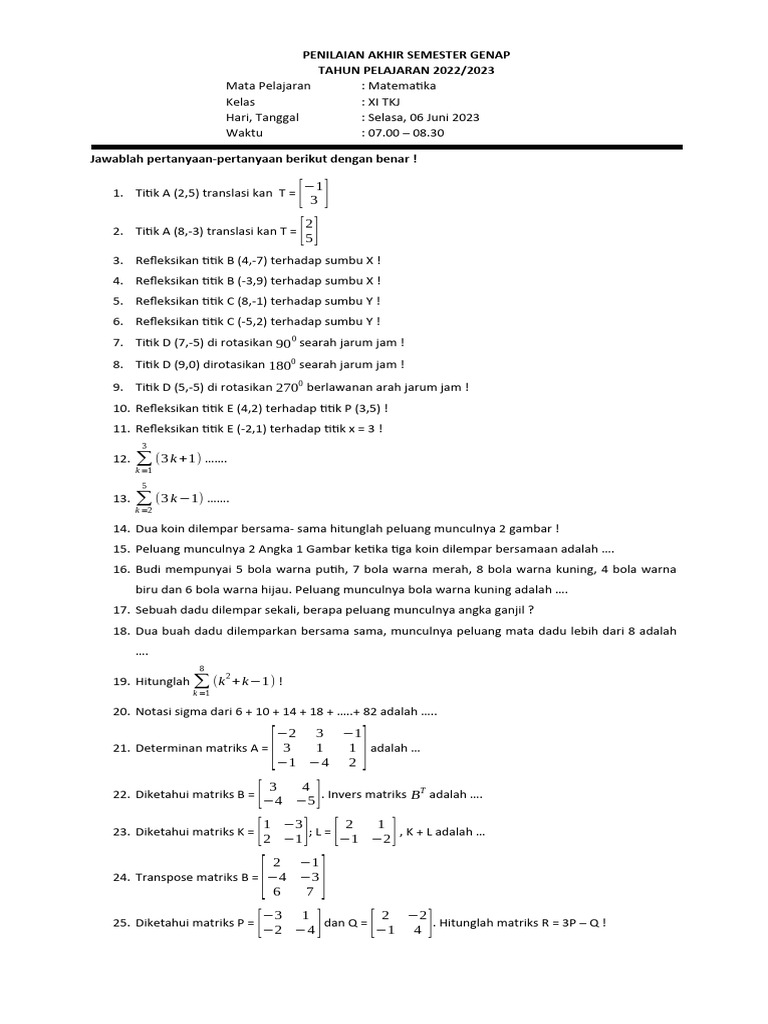 Soal PAS Genap | PDF