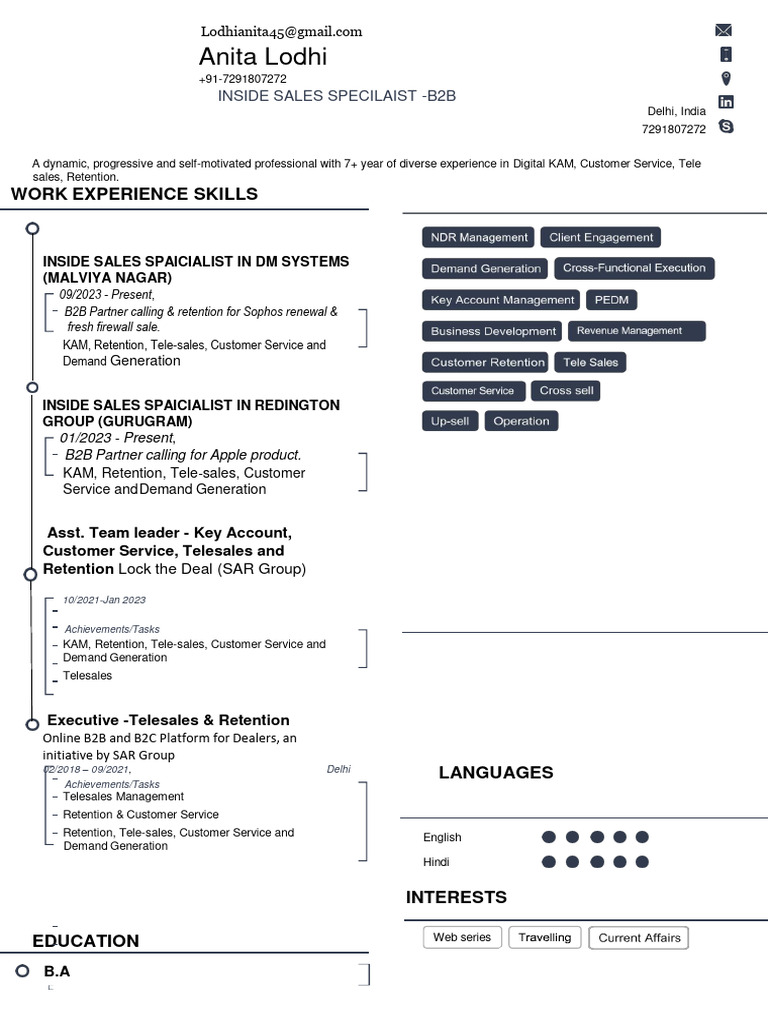 ANITA CV updated 1 (1) (1) | PDF | Marketing | Human Communication