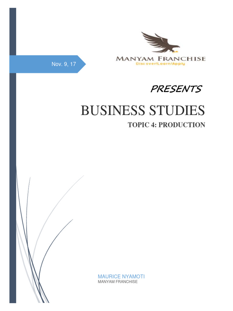 FORM 1-Topic4-Production | PDF | Goods | Factors Of Production