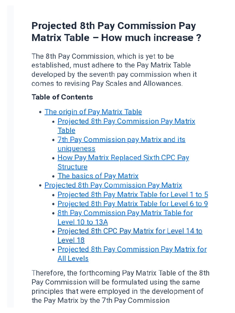 8th CPC Model Calculation Based On History | PDF