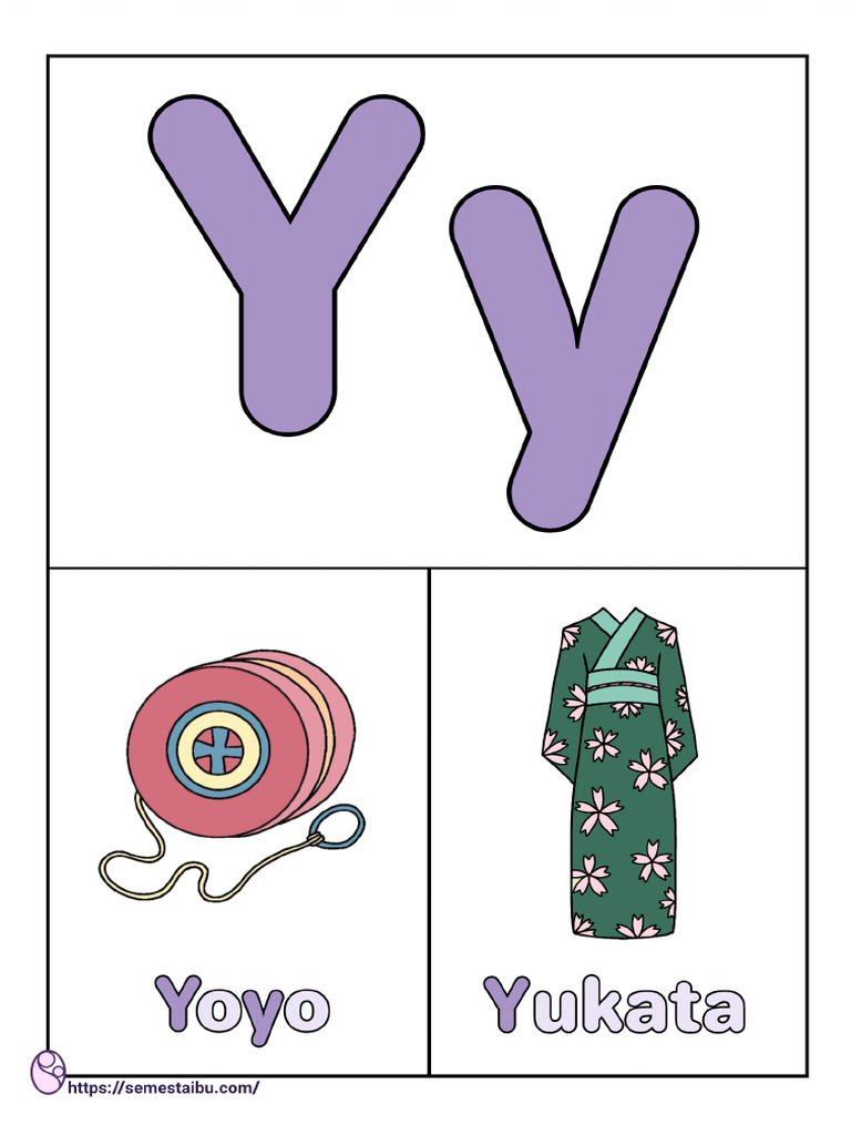 Mengenal Huruf Flashcard Anak y | PDF