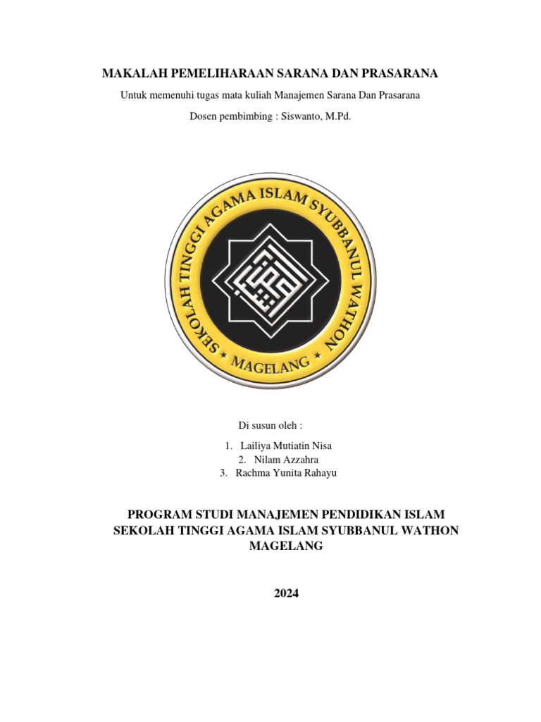 Makalah Pemeliharaan Sarpras | PDF