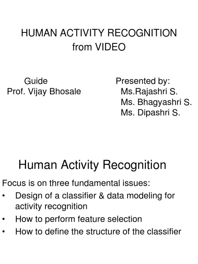 Human Activity Recognition From Video | PDF | Statistical ...