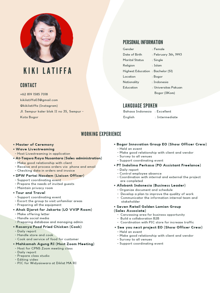 CV Kiki Latiffa | PDF