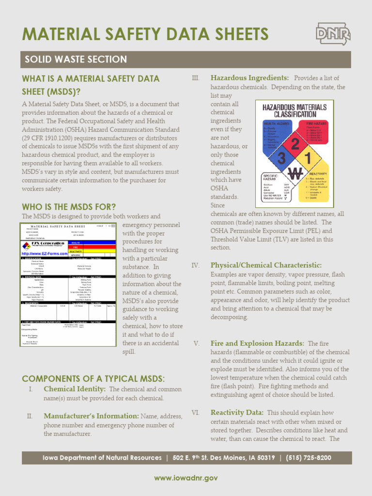 swfact_msds | PDF | Occupational Safety And Health | Safety