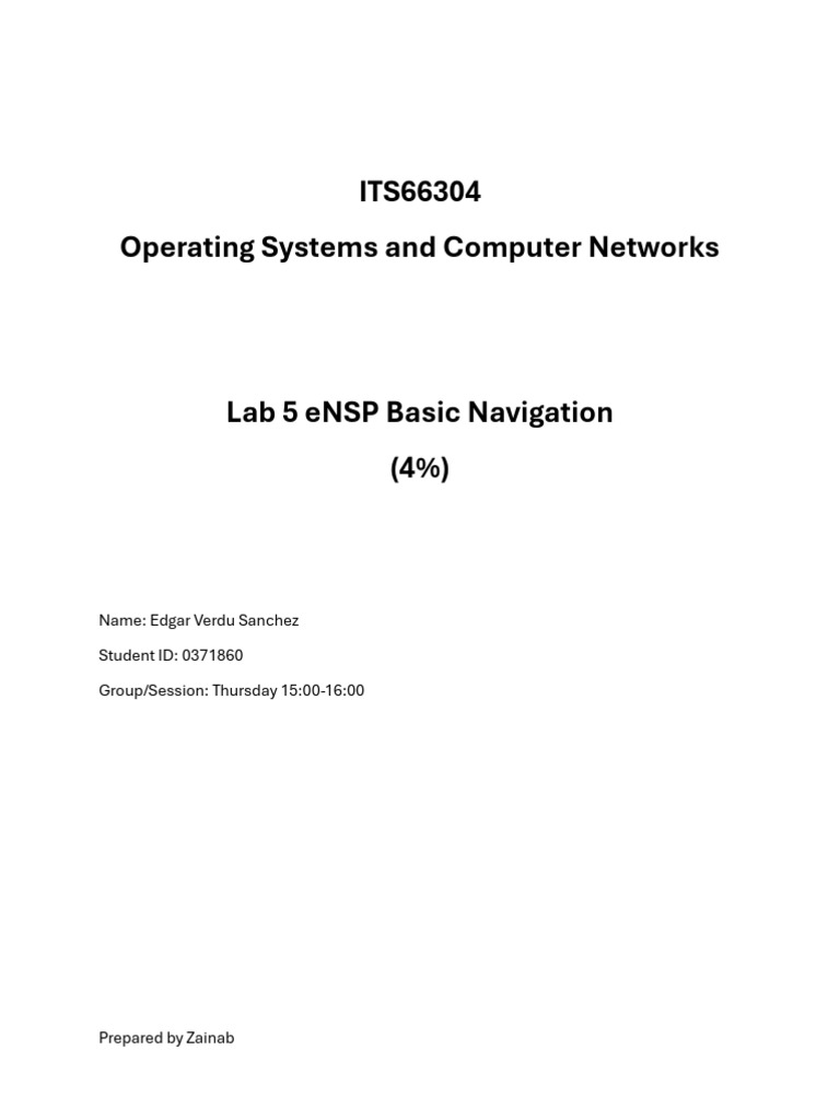 EdgarVerduSanchez 0371860 Lab5 | PDF | Router (Computing) | Internet Protocols