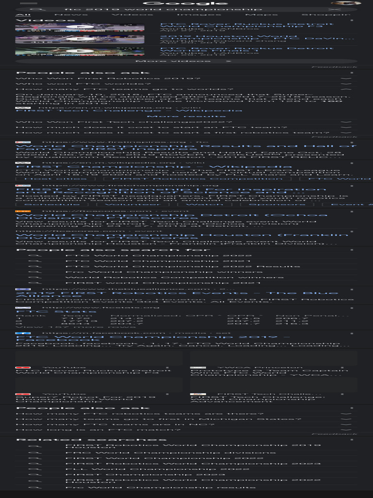 FTC 2019 World Championship Overview | PDF | Sports Competitions | Robotics