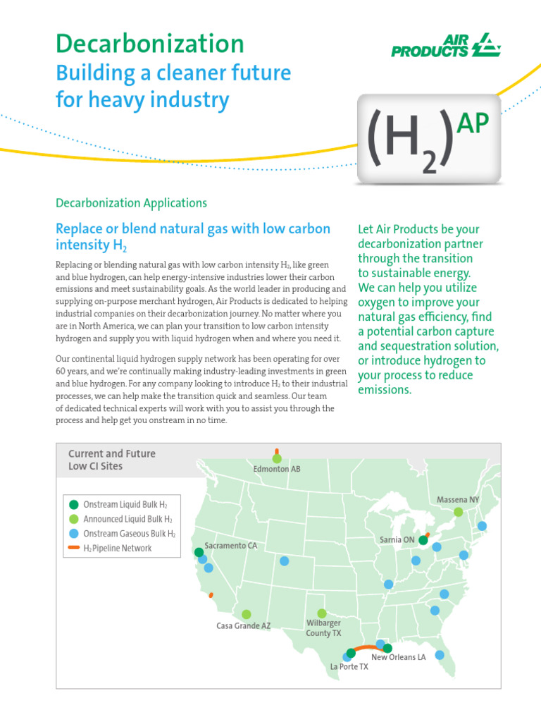 Air-Product White-Paper GH2 45899-310-23-004-Us-Oct23-H2-Decarbonization-Ds-Web-1 | PDF | Carbon ...