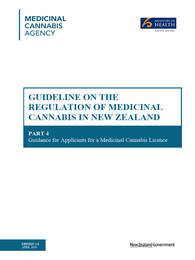 Guideline Regulation Medicinal Cannabis New Zealand Part Four ...