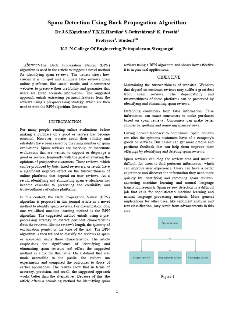 Journal-Spam Review Detection | PDF | Machine Learning | Receiver Operating Characteristic