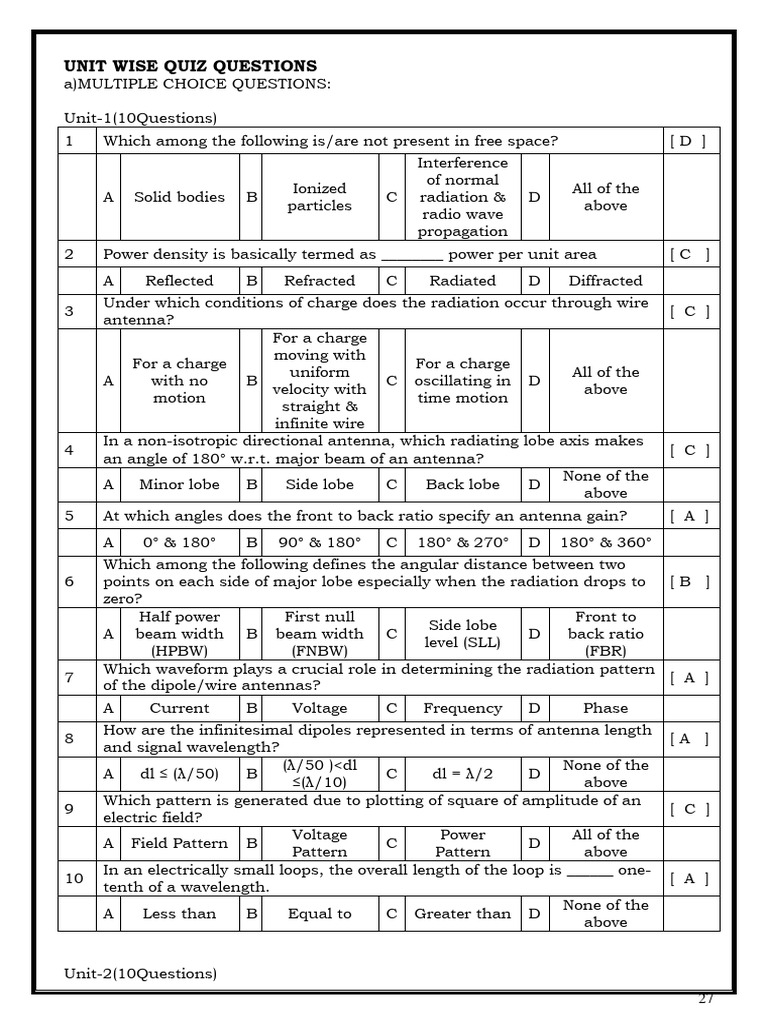 AWP Course File 2019-20-27-33 | PDF | Antenna (Radio) | Radio Propagation