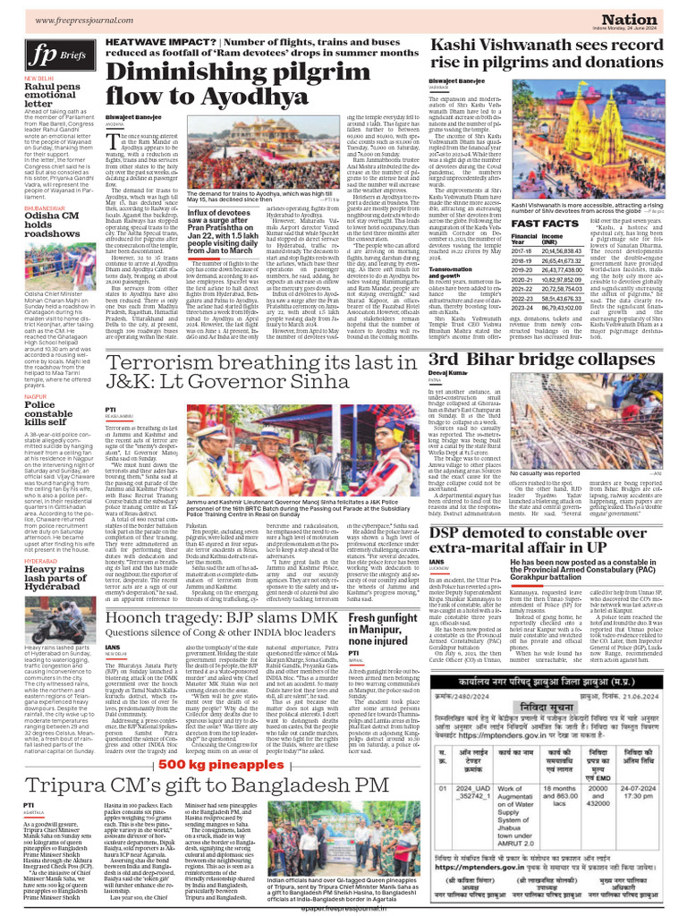 Free Press - Indore Epaper Edition 24 Jun 2024 Page 9 | PDF