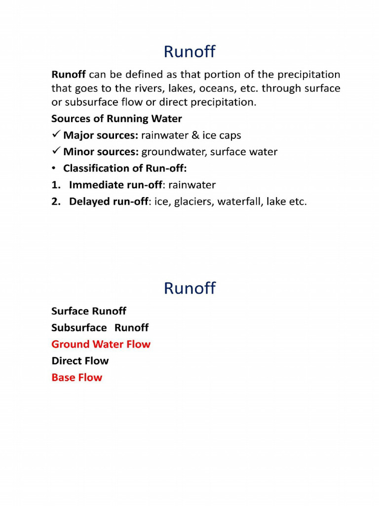 Runoff | PDF