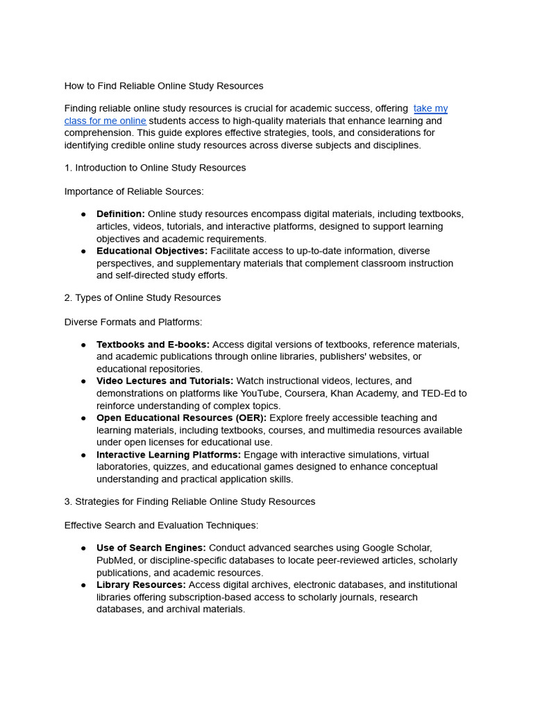 Online Study Resources Guide | PDF | Libraries | Peer Review