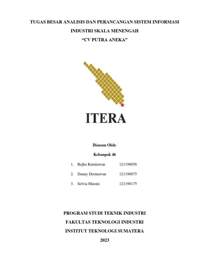 Analisis Dan Perancangan Sistem Informasi Industri Skala Menengah di CV Putra Aneka | PDF