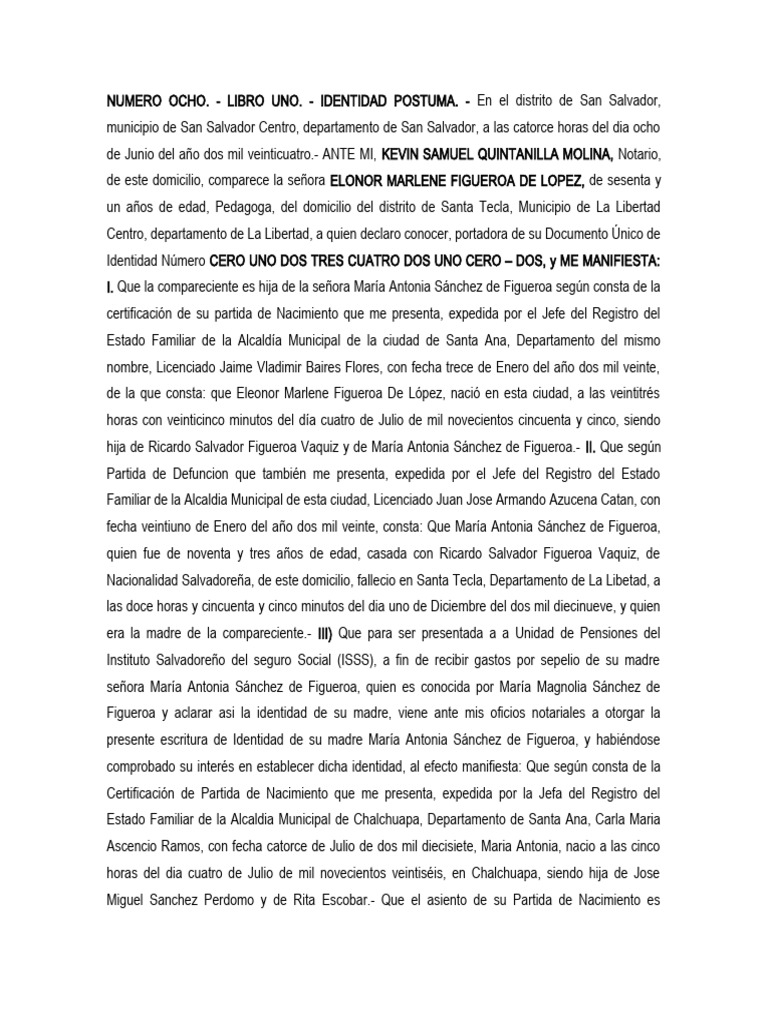 Identidad Postuma | PDF