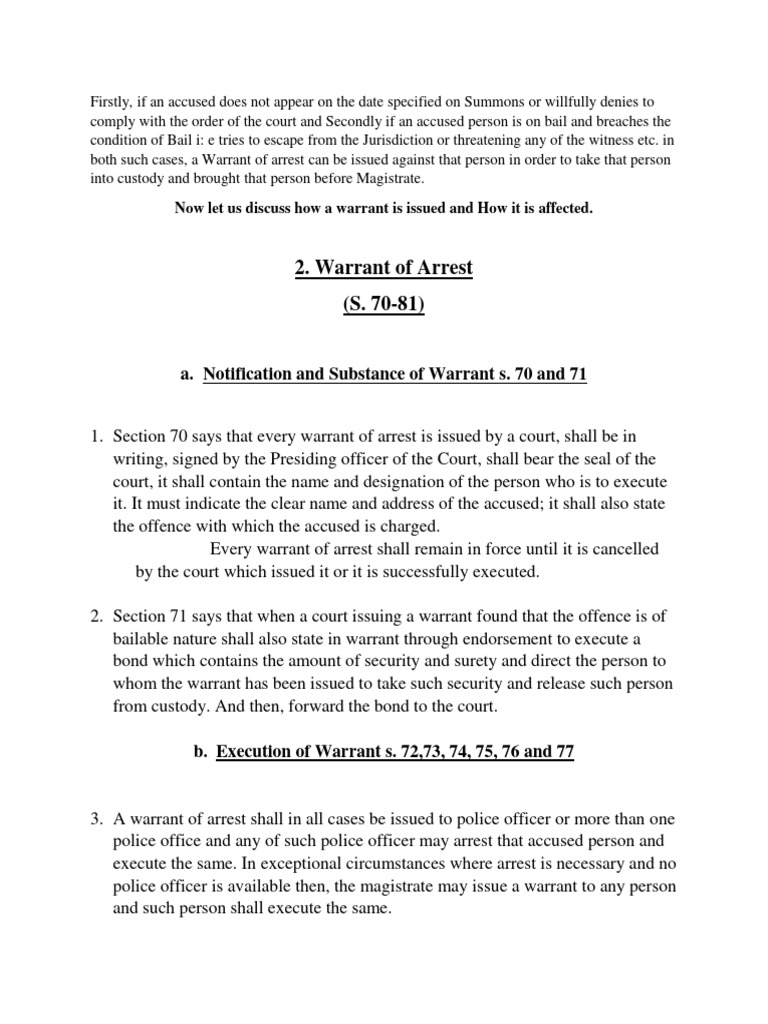 Warrant of Arrest | PDF | Arrest Warrant | Bail