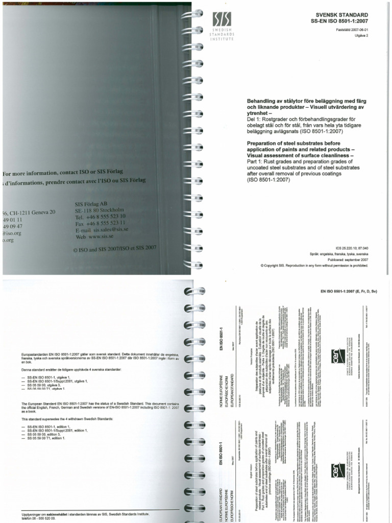 ISO 8501-1-2007 Preparation of Steel Substratesbefore Application of ...