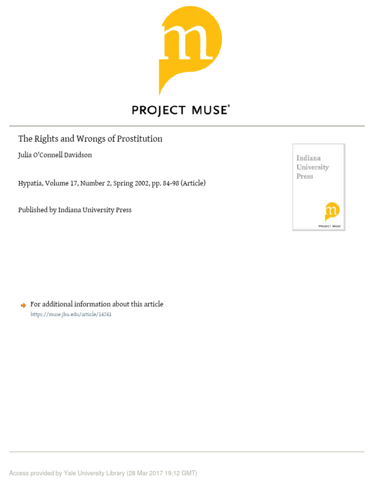 The Rights and Wrongs of Prostitution | Download Free PDF | Sex Work | Prostitution
