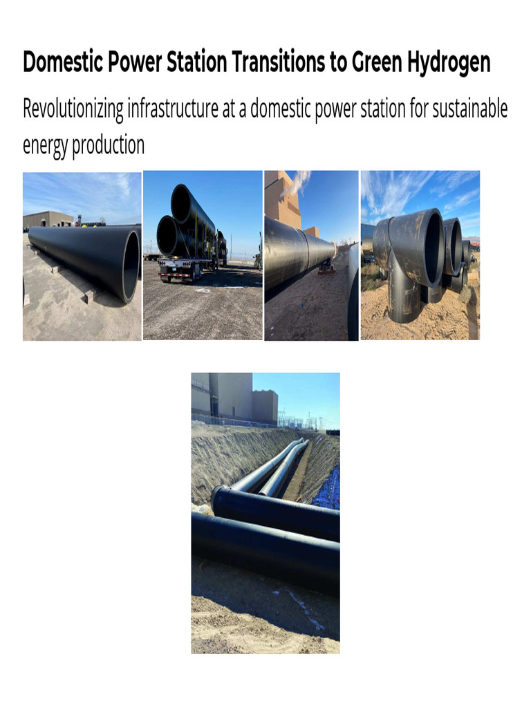 Domestic Power Station Transitions To Green Hydrogen - HDPE Pipes For ...
