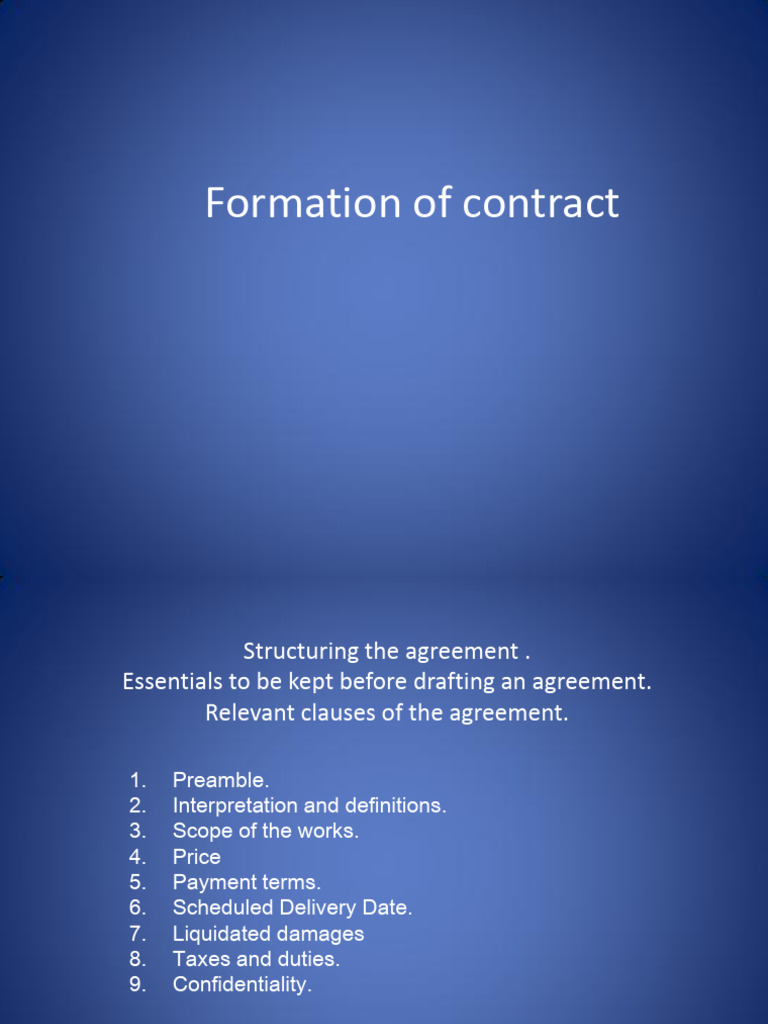 Formation of Contract | Download Free PDF | Procurement | Indemnity