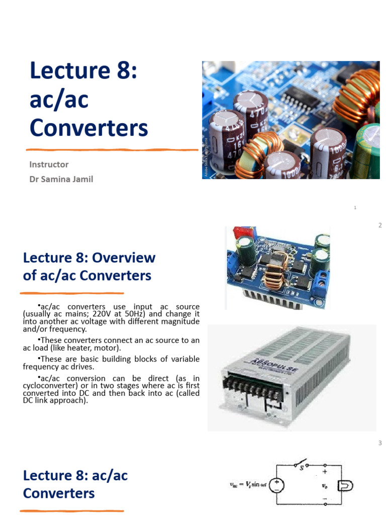 Lecture8 Power S24 | PDF | Alternating Current | Rectifier