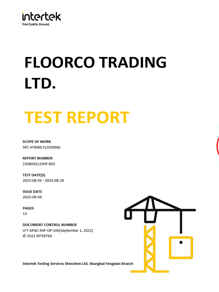 Test Report ISO 24342-2018_Intertek (Page 4) | PDF | Wear | Building ...