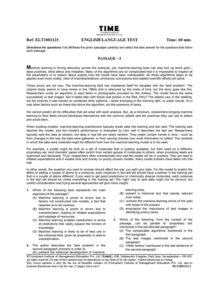 ENGLISH LANGUAGE TEST PART 8 | PDF | Stocks | Mergers And Acquisitions