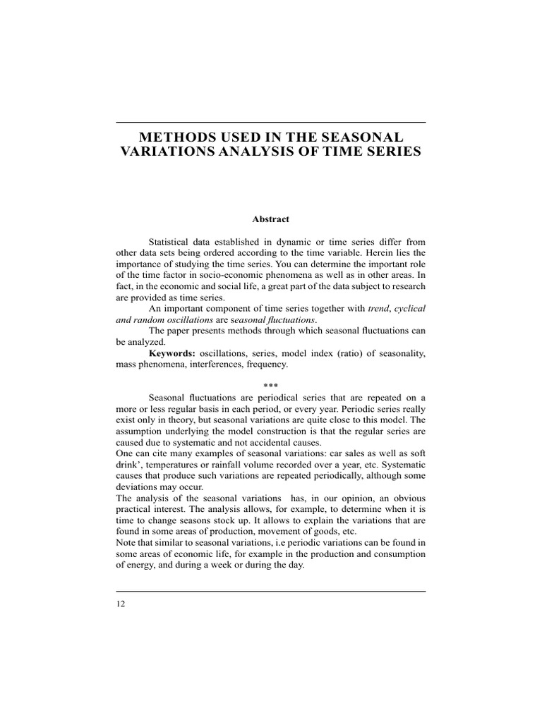 Unit 3 - Time Series Analysis | PDF | Seasonality | Forecasting