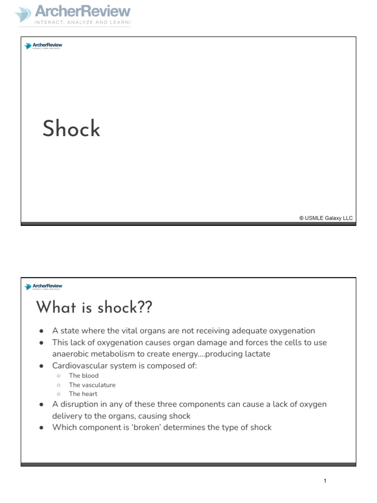 ARCHER SHOCK | Download Free PDF | Shock (Circulatory) | Heart