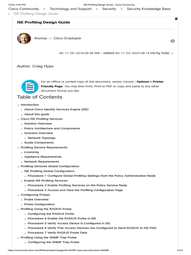 ISE Profiling Design Guide - Cisco Community | PDF | Radius | Computer Network