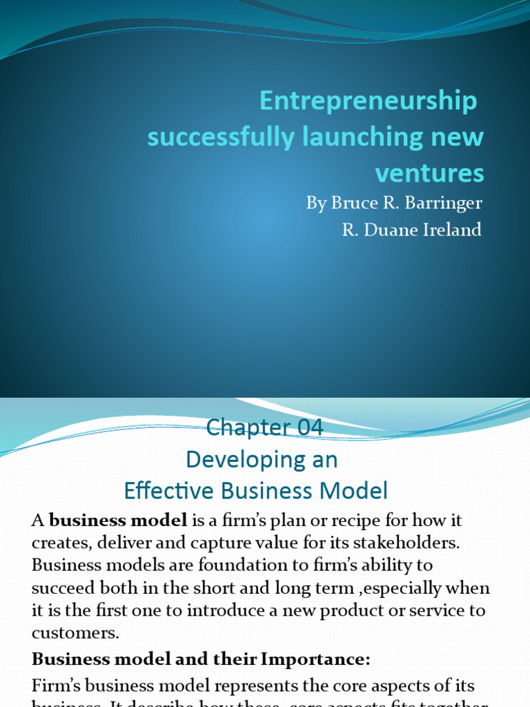 CH 4 Developing An Effective Business Model | PDF | Business Model | Resource