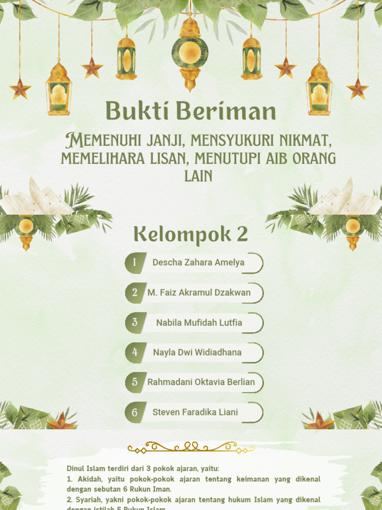Bukti Beriman dalam Kehidupan Sehari-hari | PDF | Karier & Perkembangan