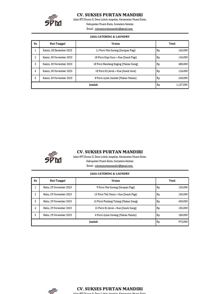CV Sukses Purtan Mandiri | PDF