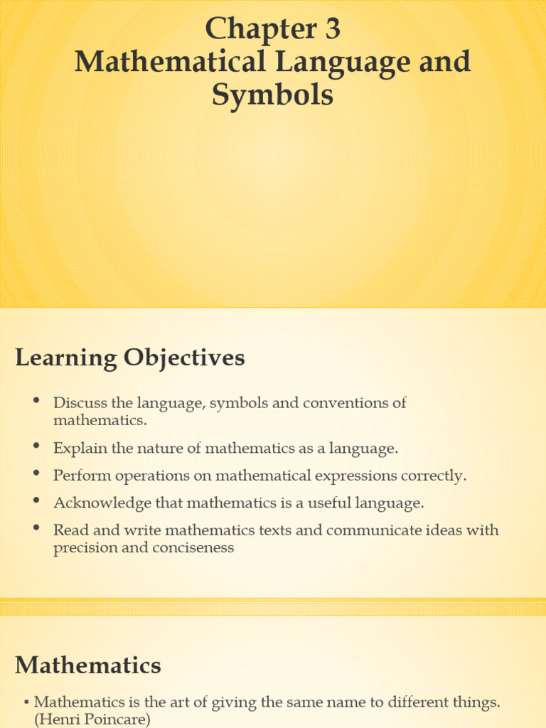 Module 3 Mathematical Language and Symbols Part 1 | PDF | Mathematics ...