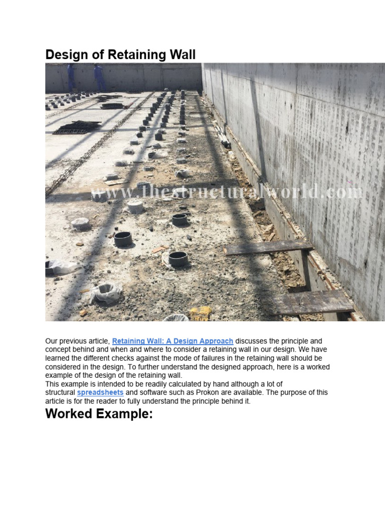 Design of Retaining Wall | PDF | Geometry | Applied And Interdisciplinary Physics