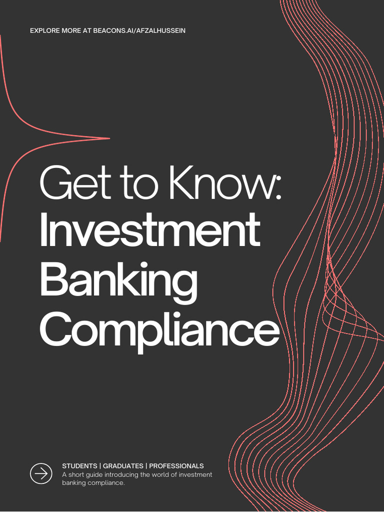 Investment Banking Compliance Guide | PDF | Regulatory Compliance ...