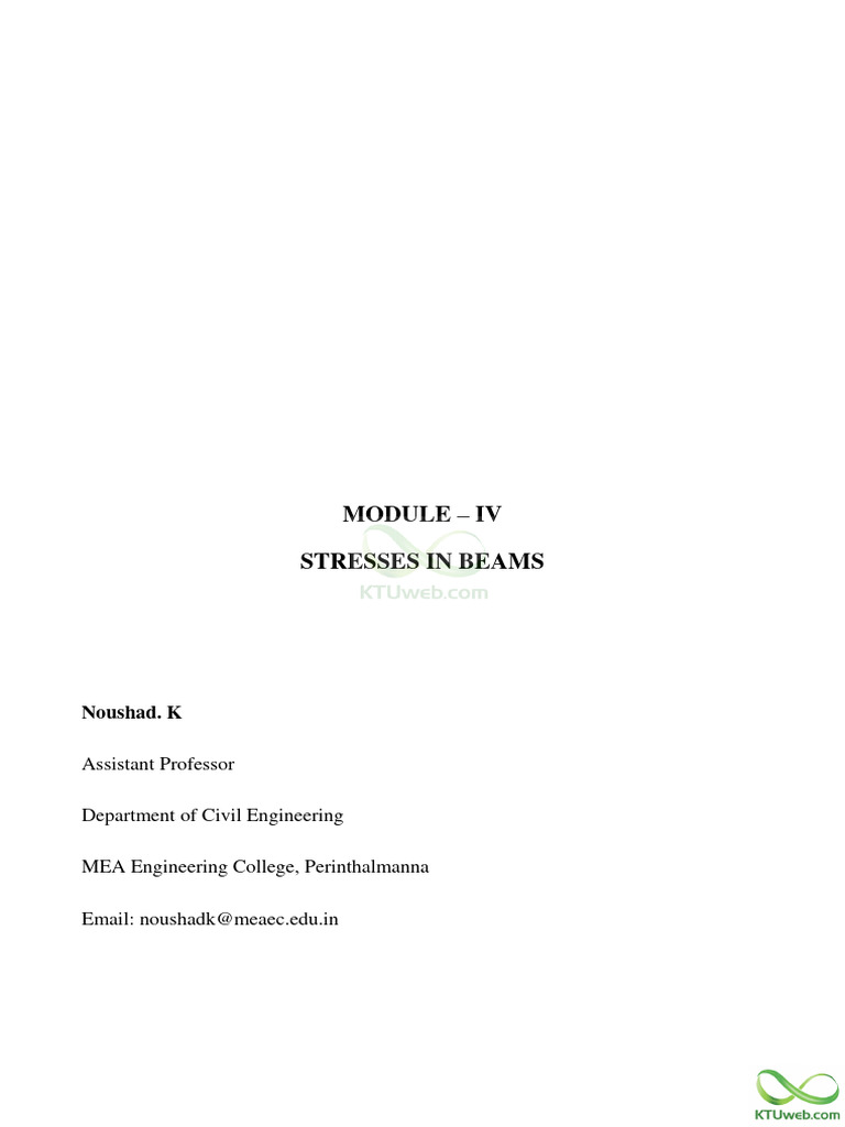 MOS Module 4 | PDF | Bending | Beam (Structure)