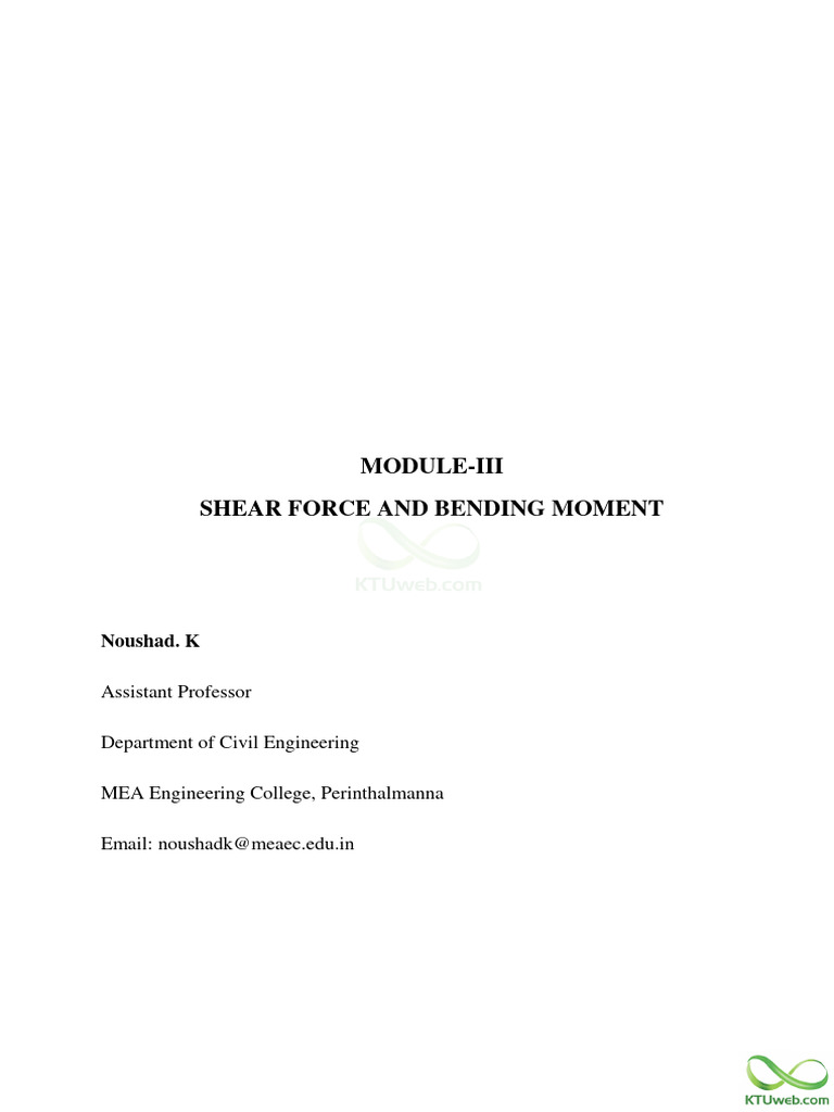 MOS Module 3 | PDF | Beam (Structure) | Bending