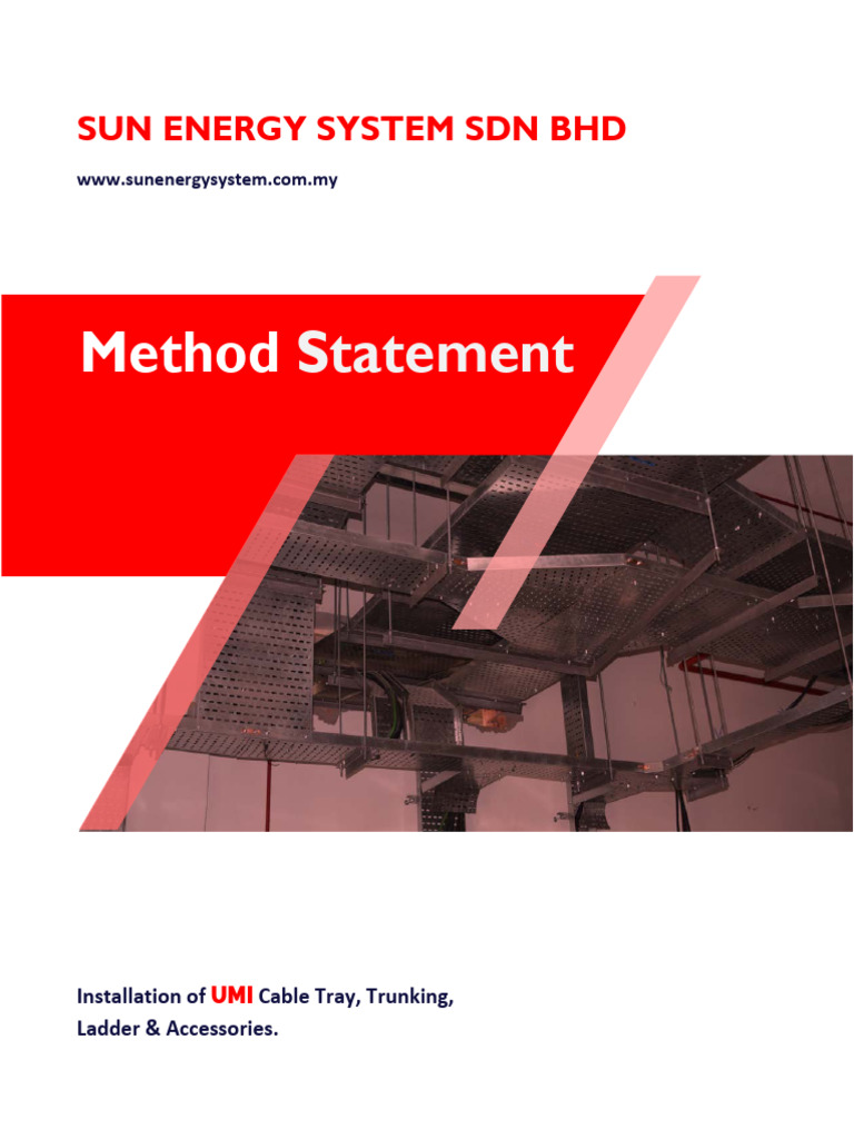 UMI Cable Tray Installation Method | PDF | Quality Assurance
