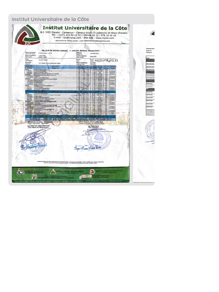 Institut Universitaire de La Côte | PDF