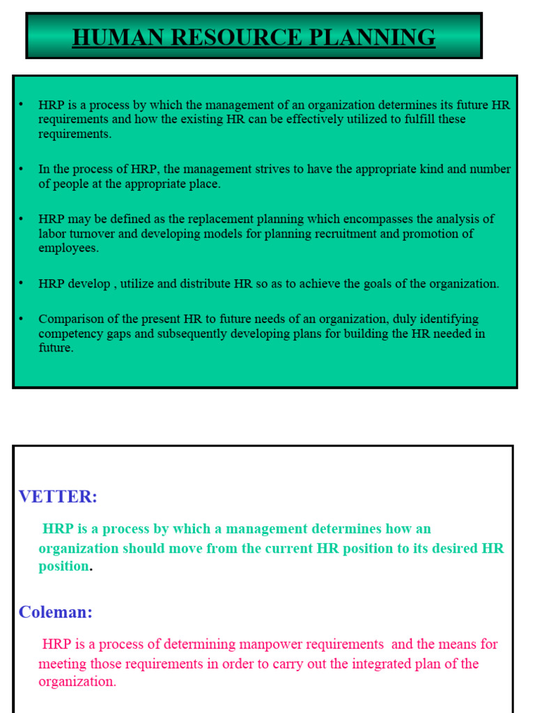 Human Resource Planning | PDF | Human Resources | Human Resource Management