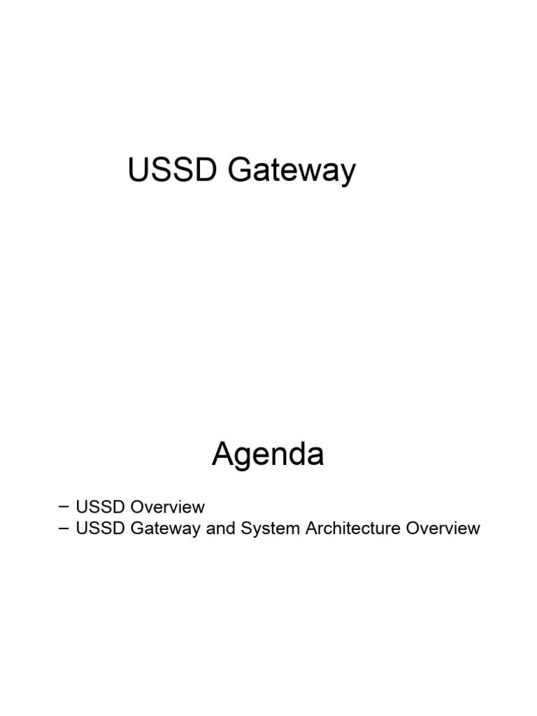 USSD Gateway - An Overview | PDF | Computer Network | Telecommunications