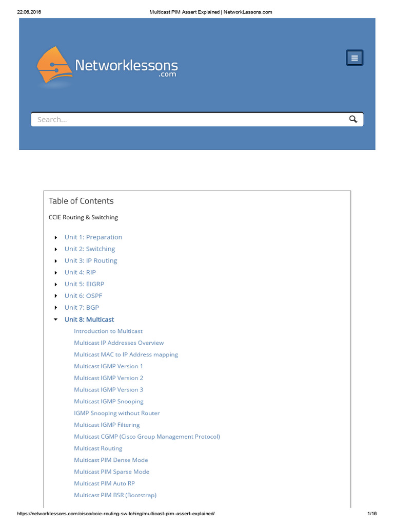 Multicast PIM Assert PDF | PDF | Data Transmission | Computer Networking
